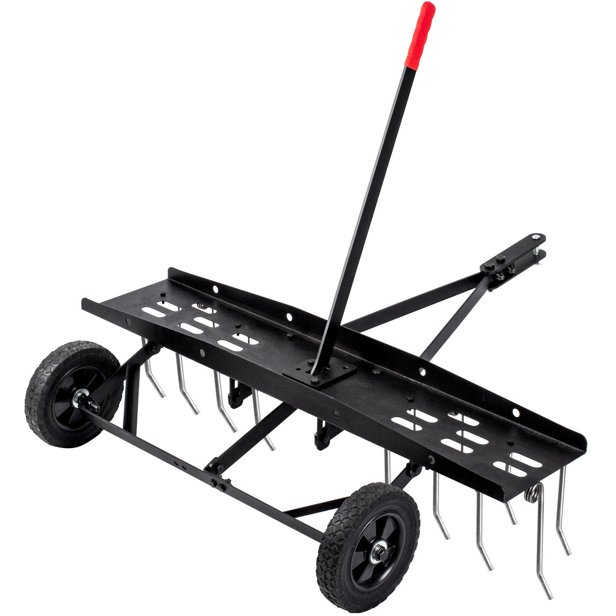 Suchtale Tow Behind Dethatcher with Spring Steel Tines,Lawn Sweeper Ga ...